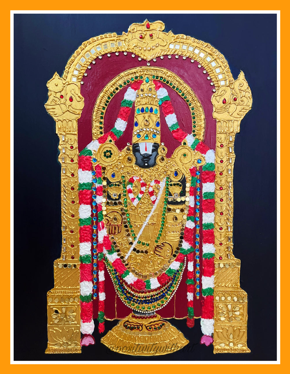 Balaji Traditional painting in mixed media - Artsplash Store ...